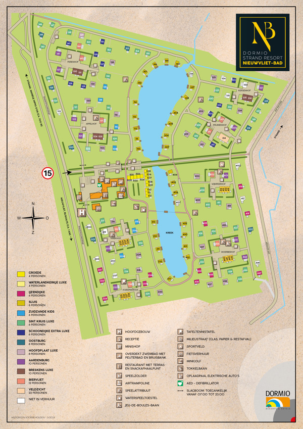Map of our resort | Dormio Strand Resort Nieuwvliet-Bad